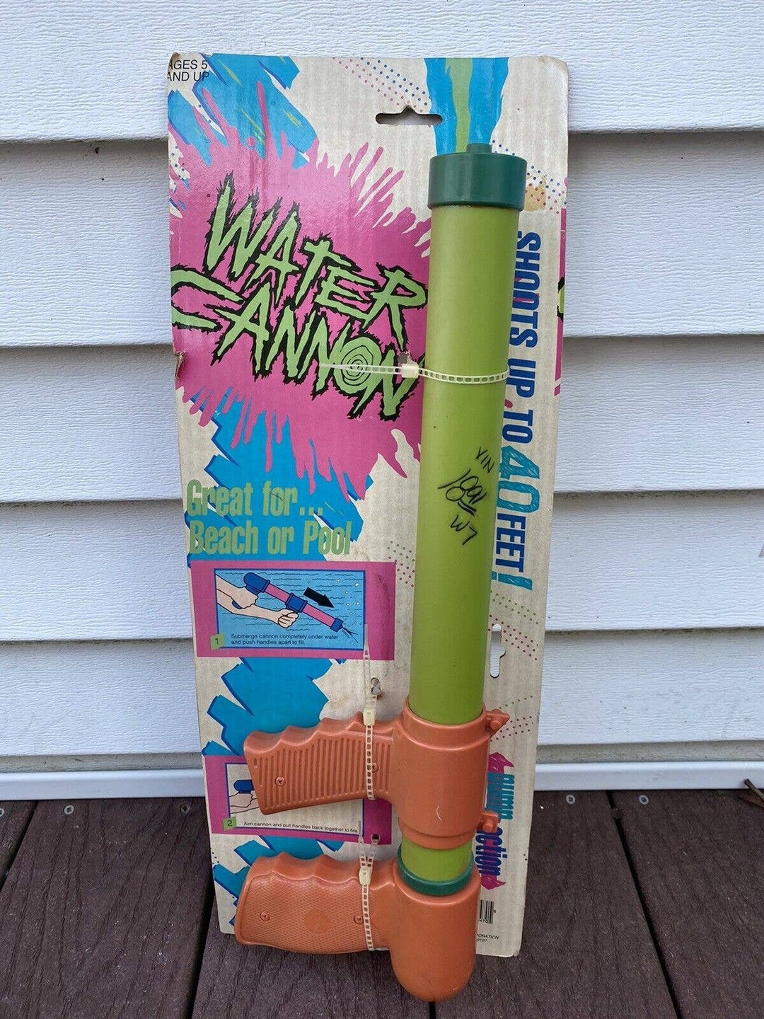 Vintage Larami Super Soaker Water Cannon Orange Green 1989 New Old ...