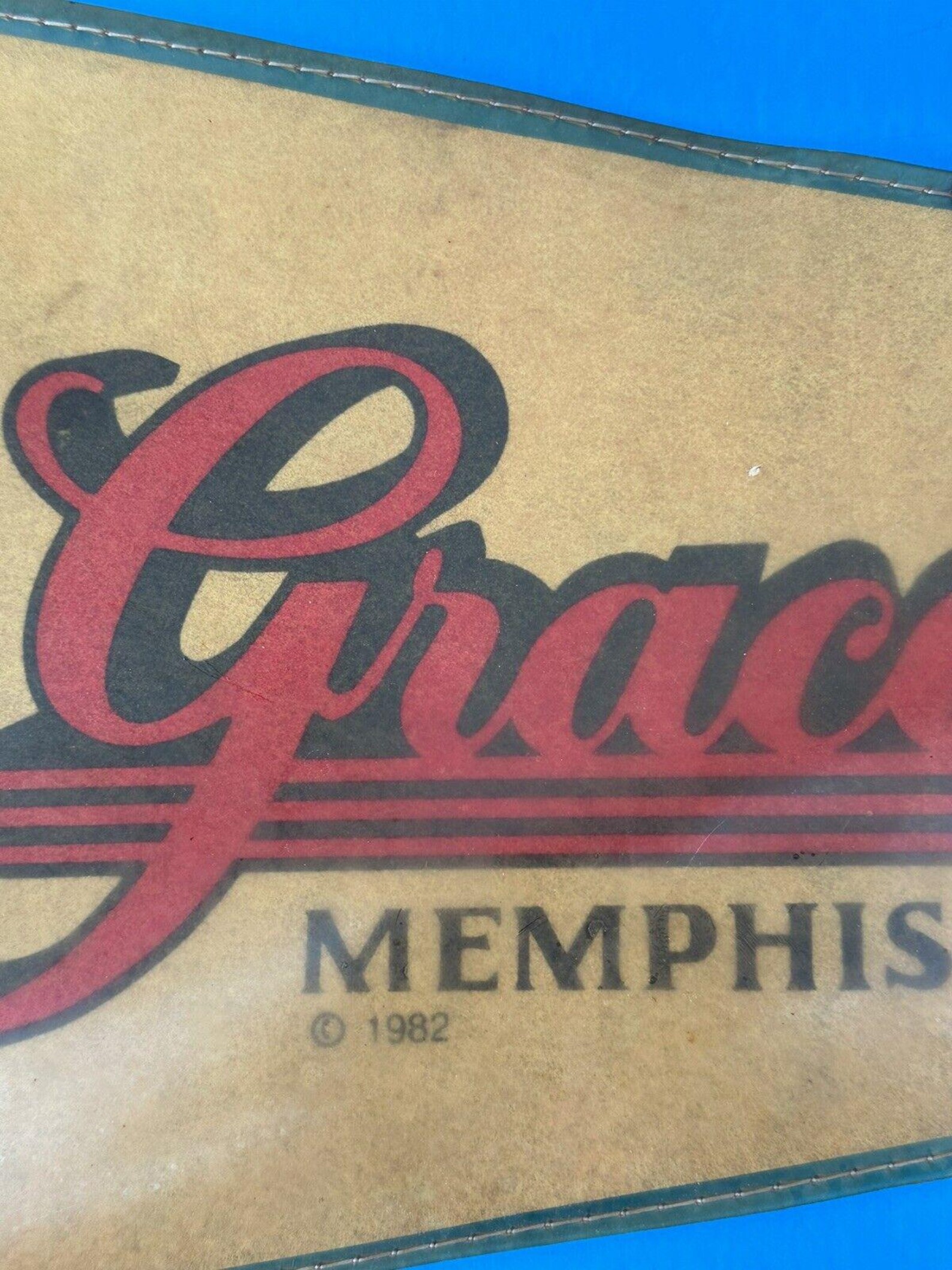 1982 Elvis Presley GRACELAND Memphis Original Pennant Banner Flag ...