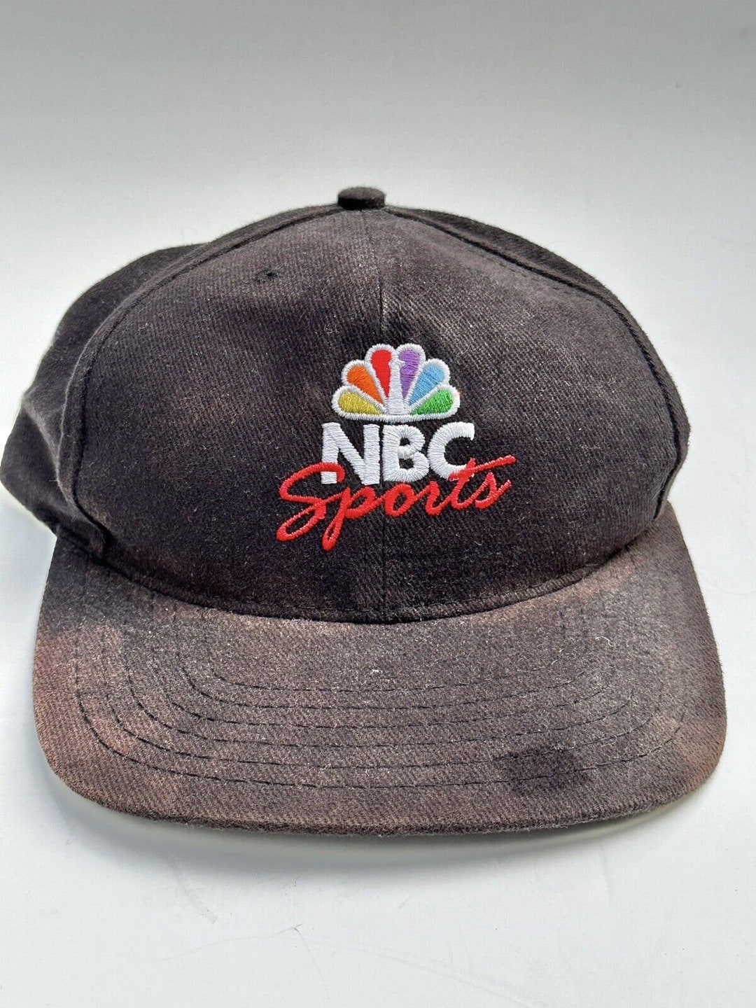 Vintage NBC Sports Peacock Black Strapback Hat/cap NBC Experience Store ...
