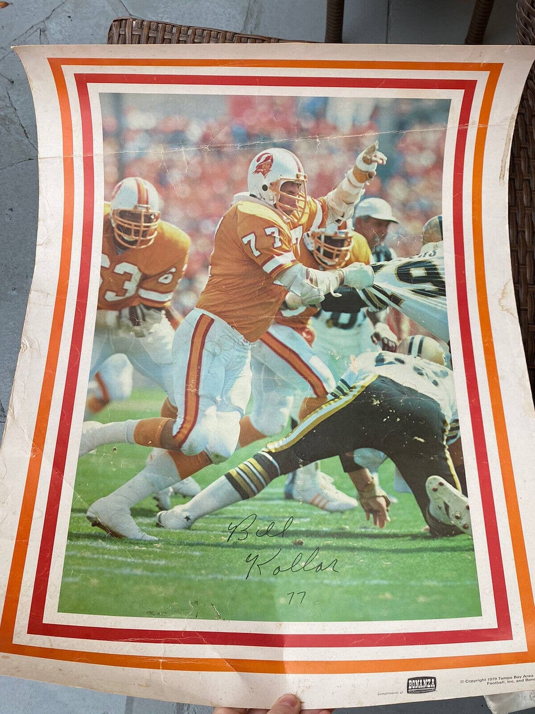 1979 Tampa Bay Buccaneers NFL Bonanza Poster Bill Kollar #77 Nice - Etsy