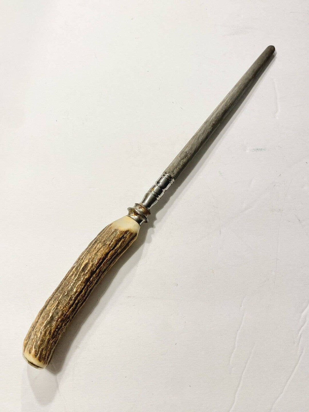 Antique Sheffield EKCO England STAG Handle Sharpening Rod. Late 1890’s ...