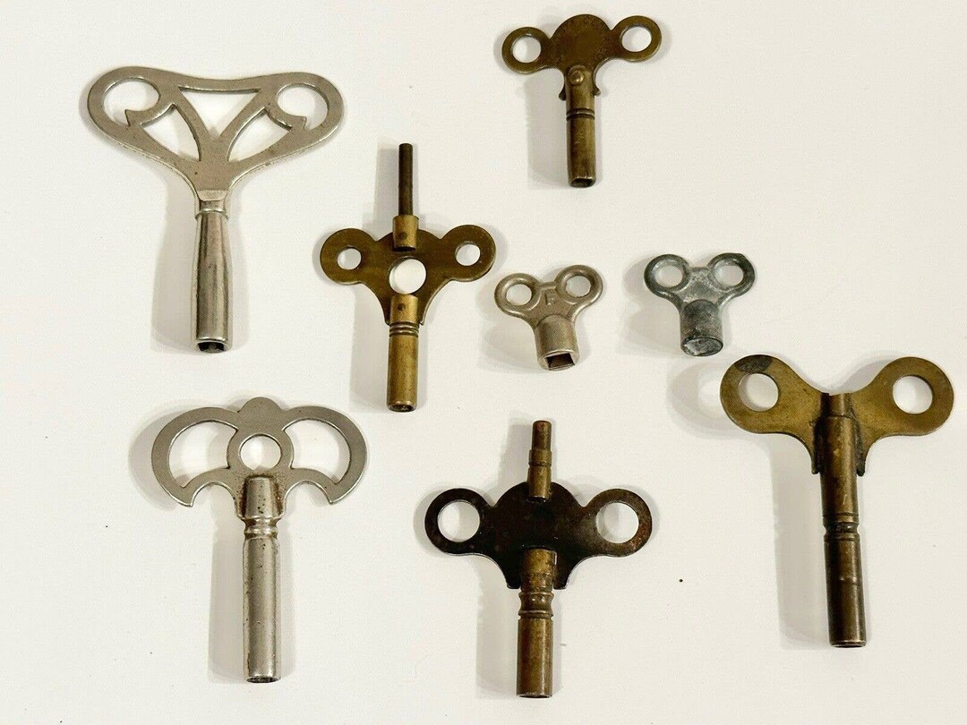 Vintage Antique Lot of 8 Assorted Clock Winding Keys Ansonia - Etsy