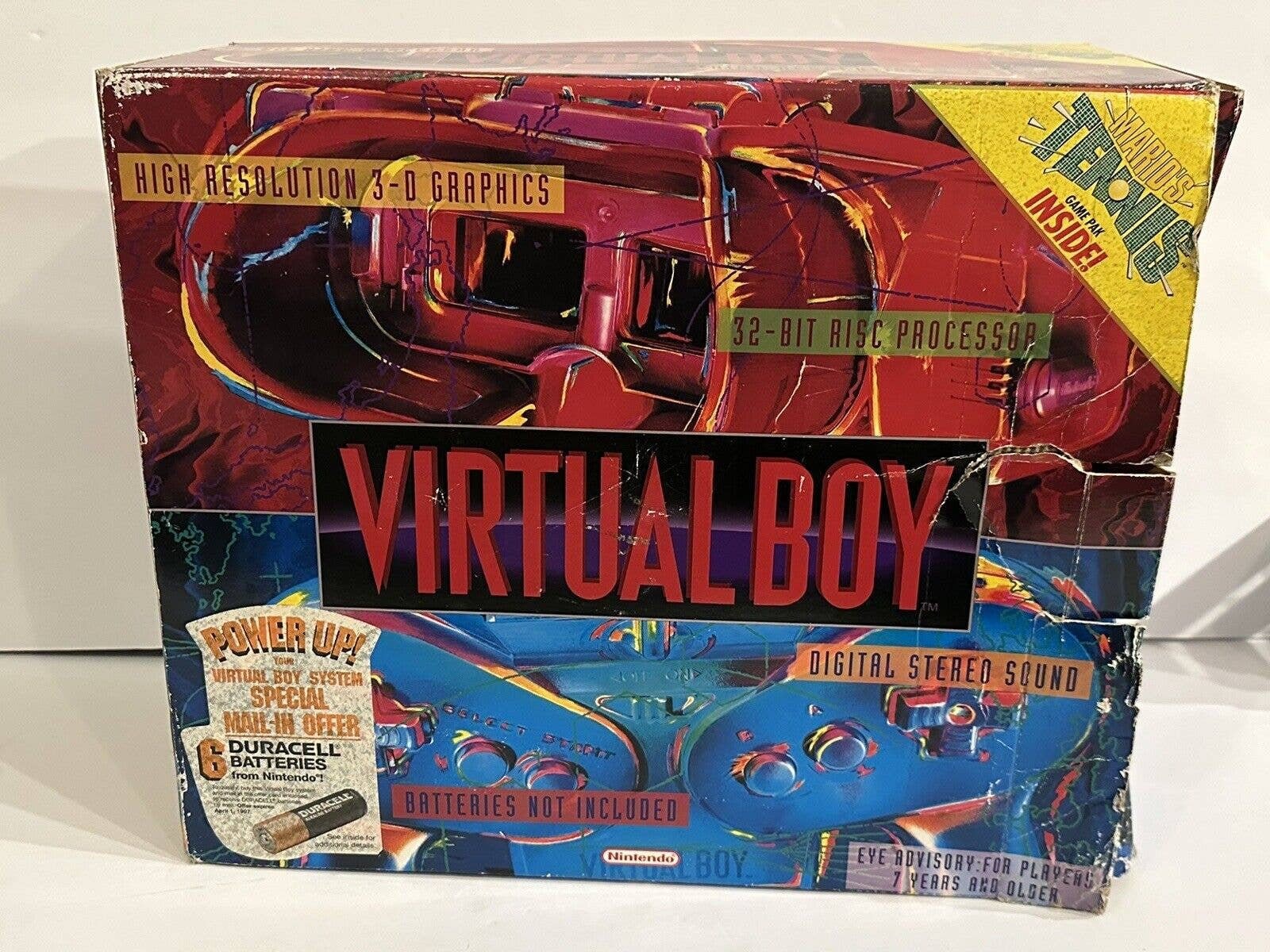 Nintendo Virtual Boy Console Complete in Box Tested & Works Mario ...