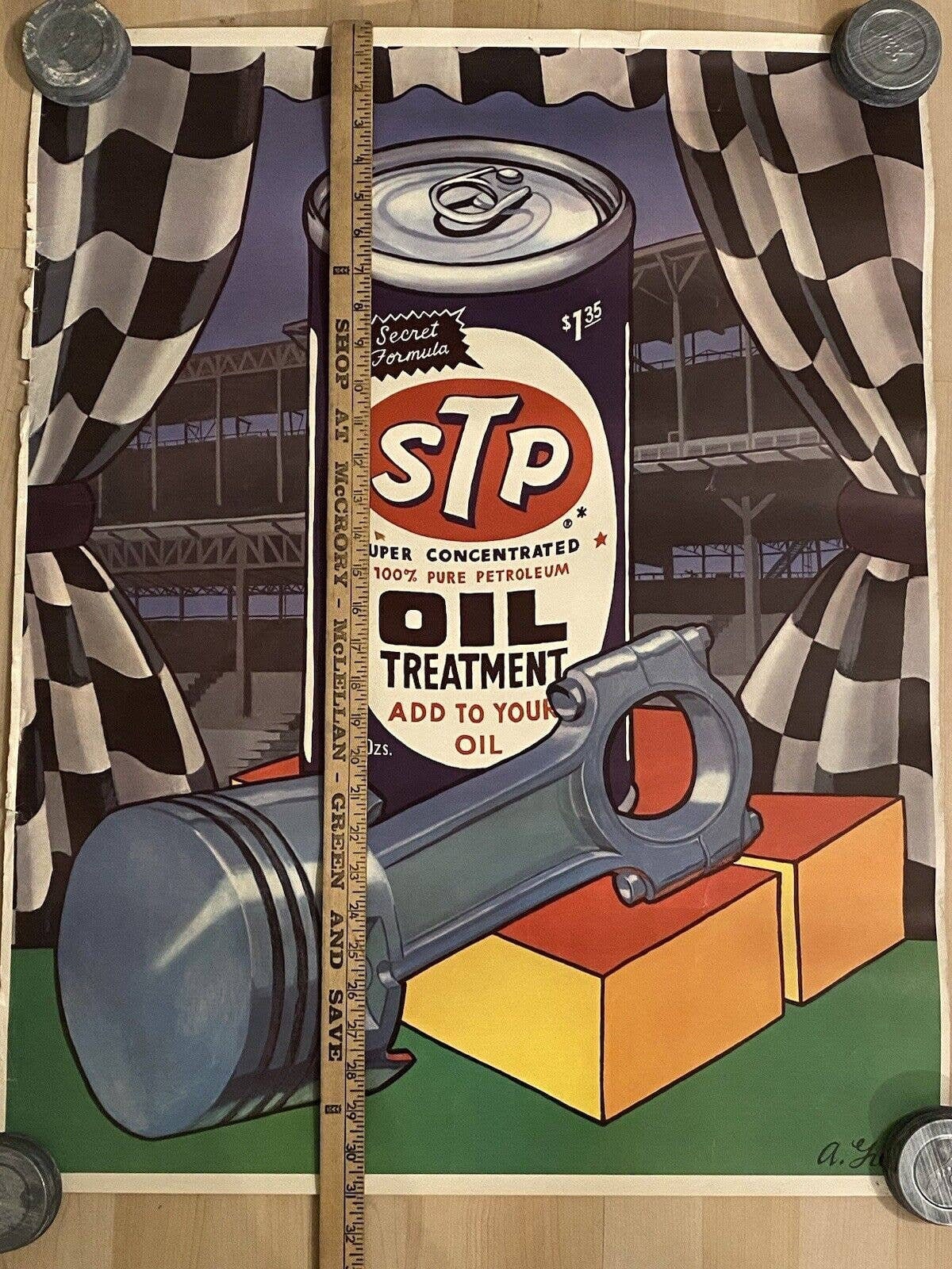 Vintage 1970s STP Oil Poster Poster by A. Green - Etsy