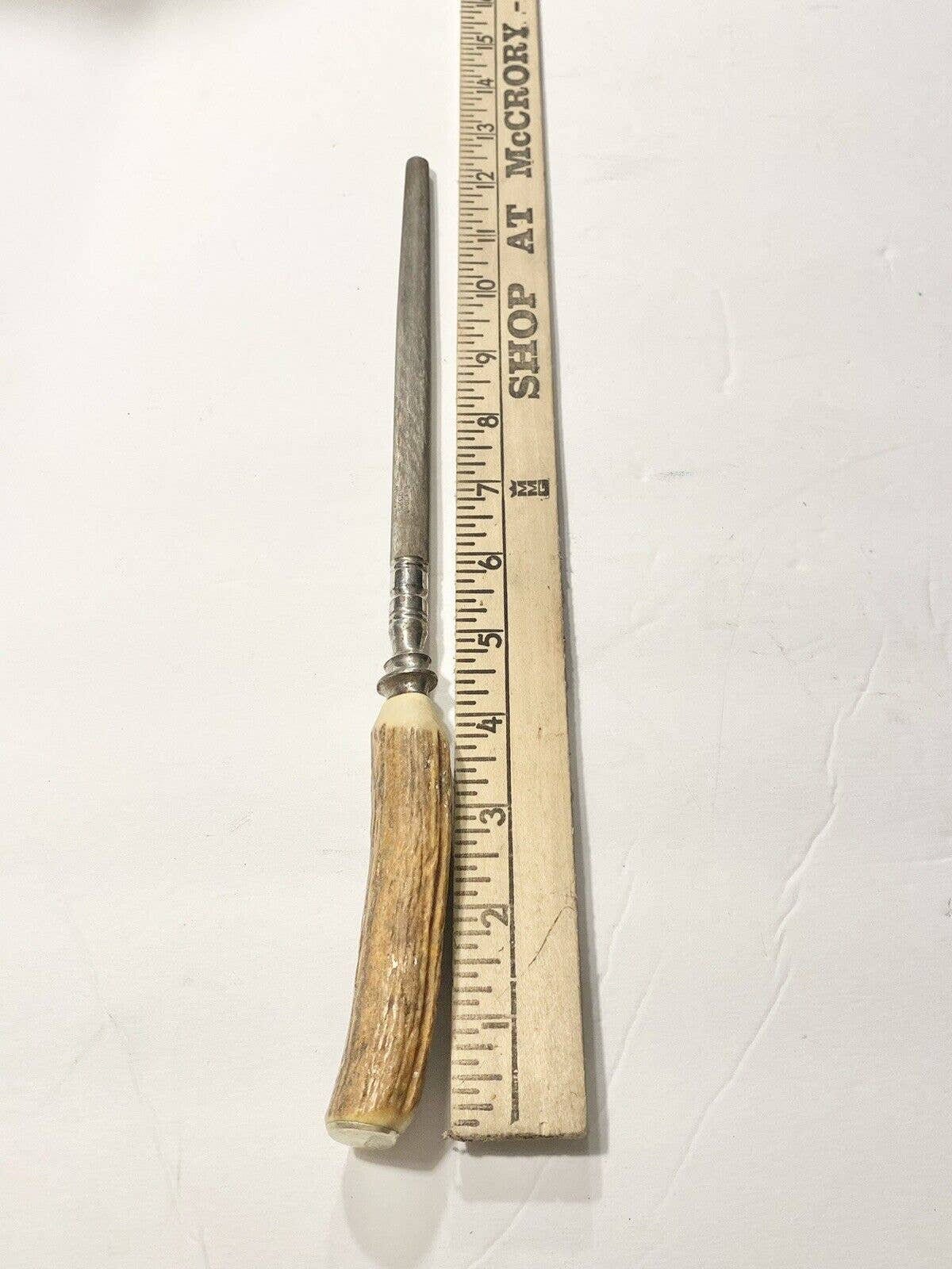 Antique Sheffield EKCO England STAG Handle Sharpening Rod. Late 1890’s ...