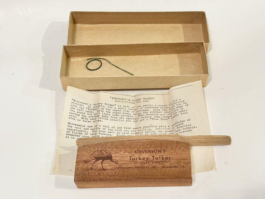 Stevenson’s Turkey Talker Box Call No. 425 Vintage W/original Box ...