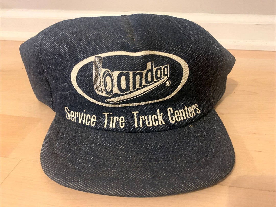 Vintage Bandag Service Tire Truck Centers Snap Back Trucker Hat All ...