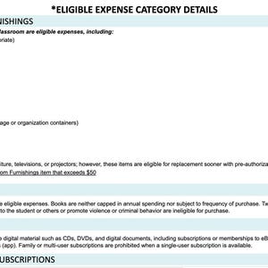 Florida PEP Scholarship Budget for Google Sheets - Etsy