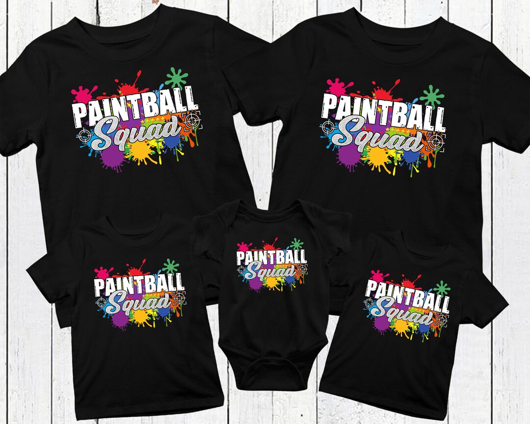 Paintball Squad Birthday Family Shirtspersonalized Paintball - Etsy