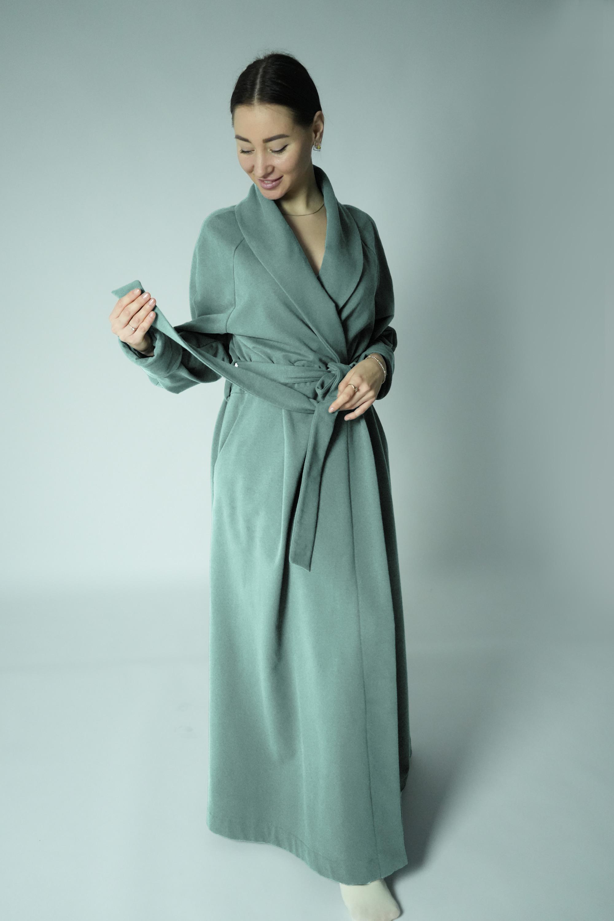 Warm Robe From Organic Cotton / Long Robe / Floor Length Robe / Womens ...