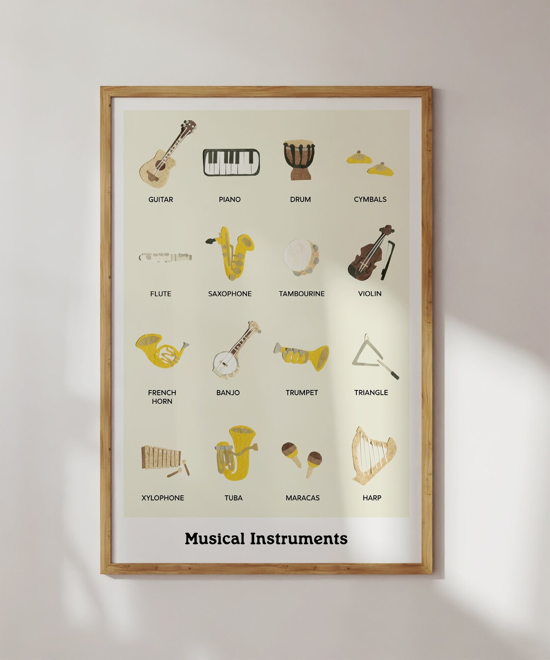 Musical Instruments Classroom Resource Poster Digital Art Print ...