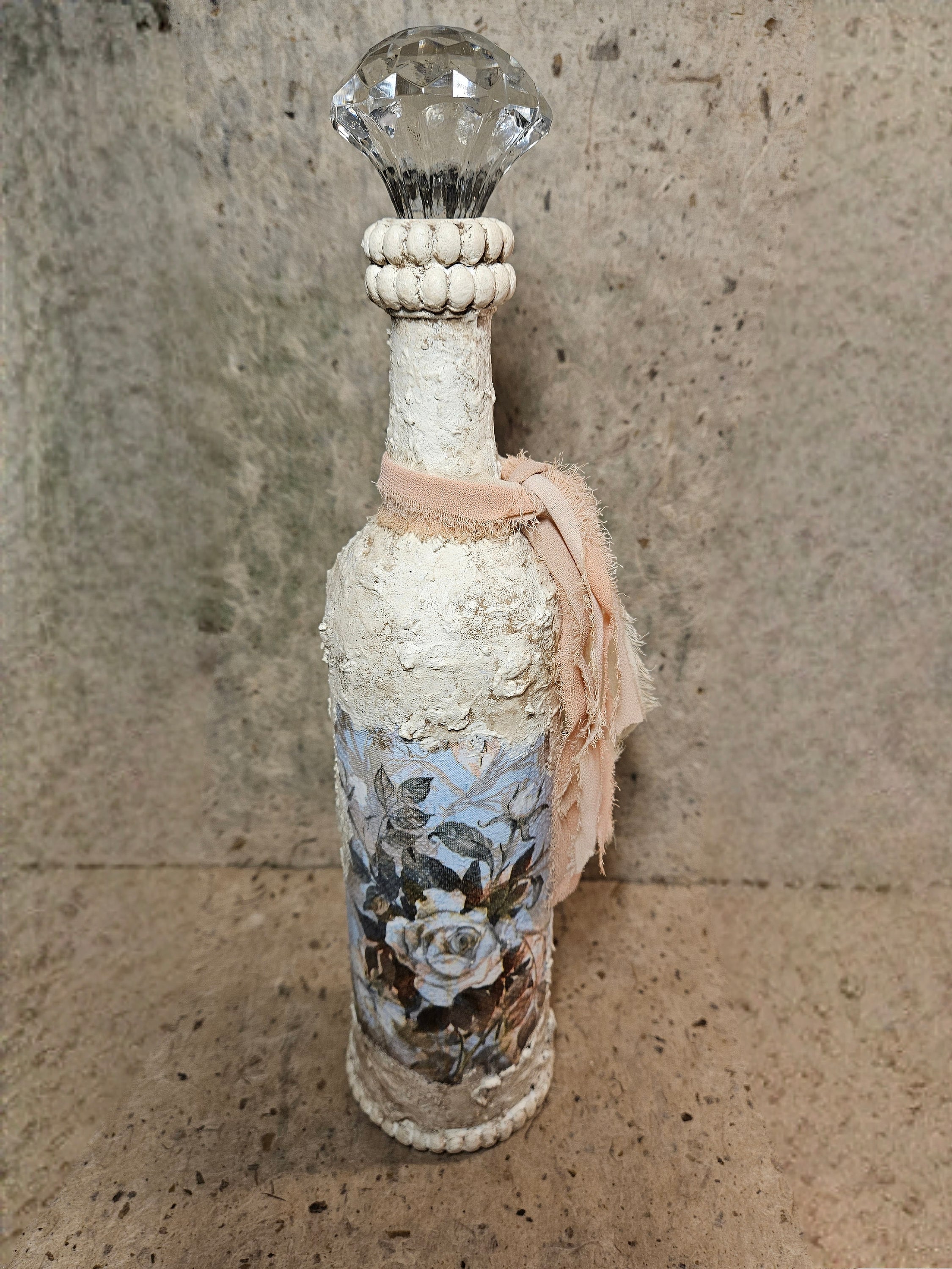 Rose Textured Decorative Bottle - Etsy