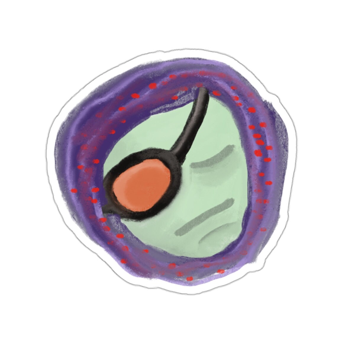 Alien Face Sticker, Cute UFO Vinyl Decal, Laptop Sticker, Space Lover ...