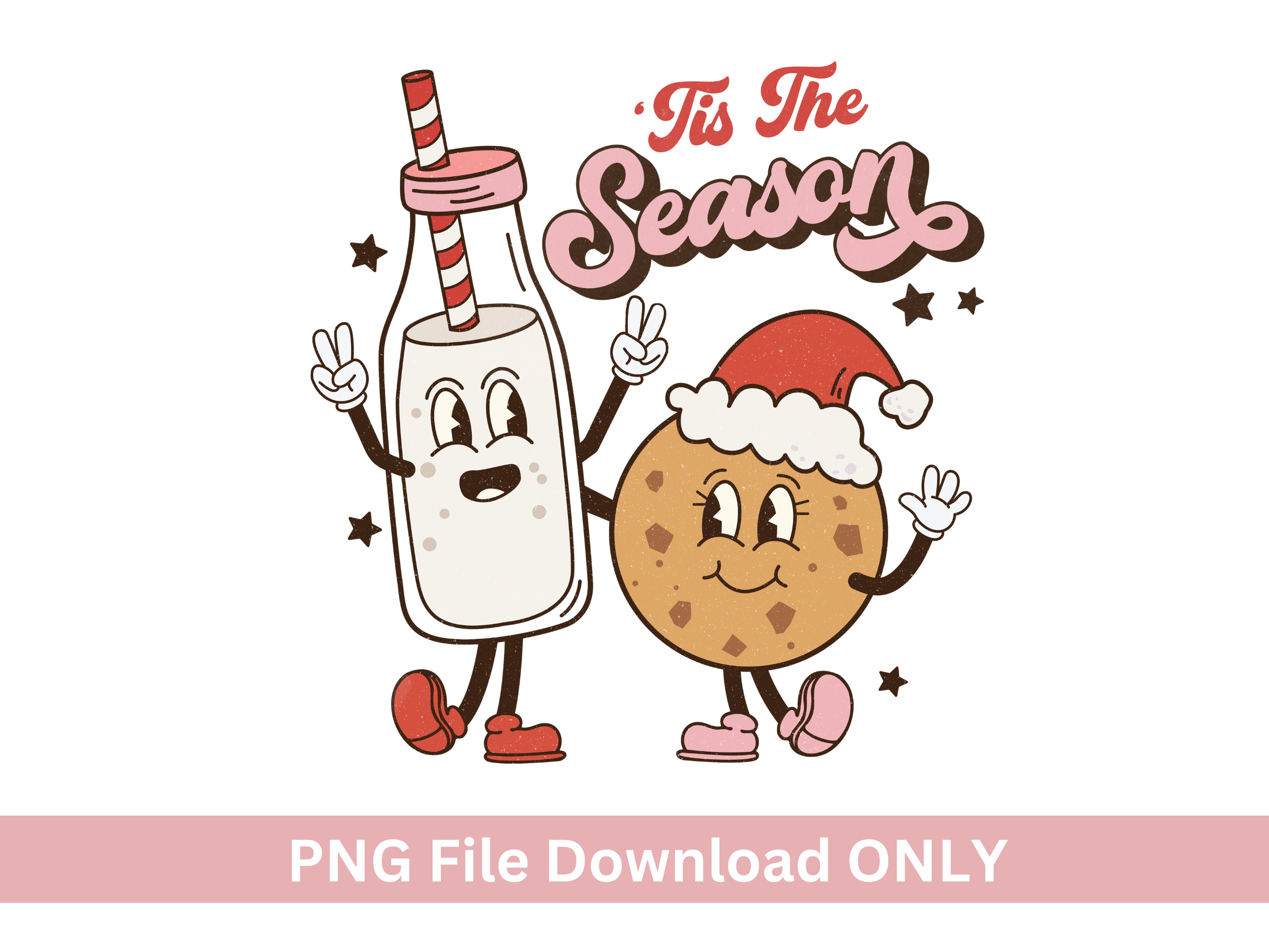 Christmas Milk and Cookies PNG, Milk and Cookies Sublimation, Holiday ...