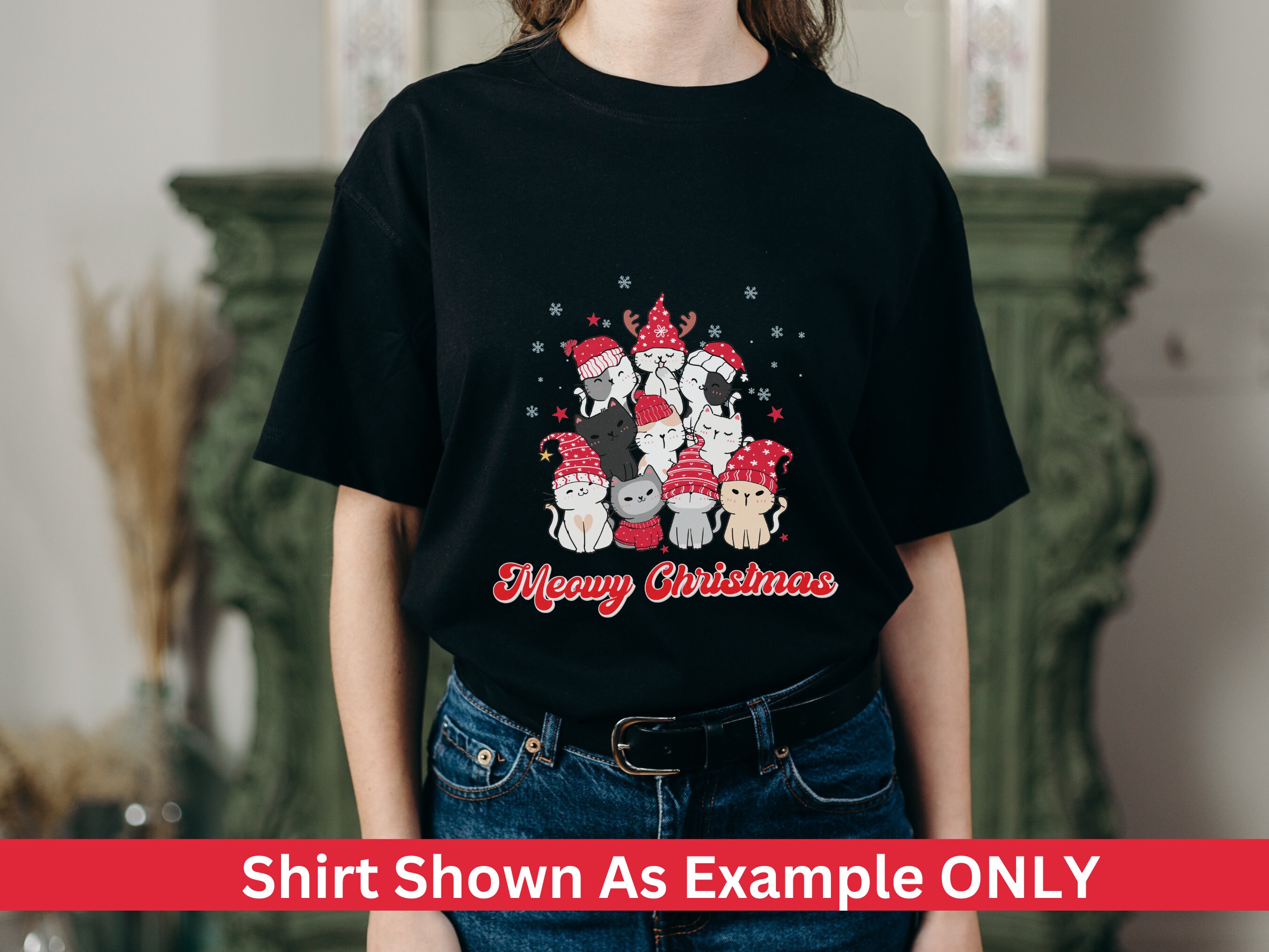 Meowy Christmas Cat Clipart, Holiday PNG (digital Download) - Etsy