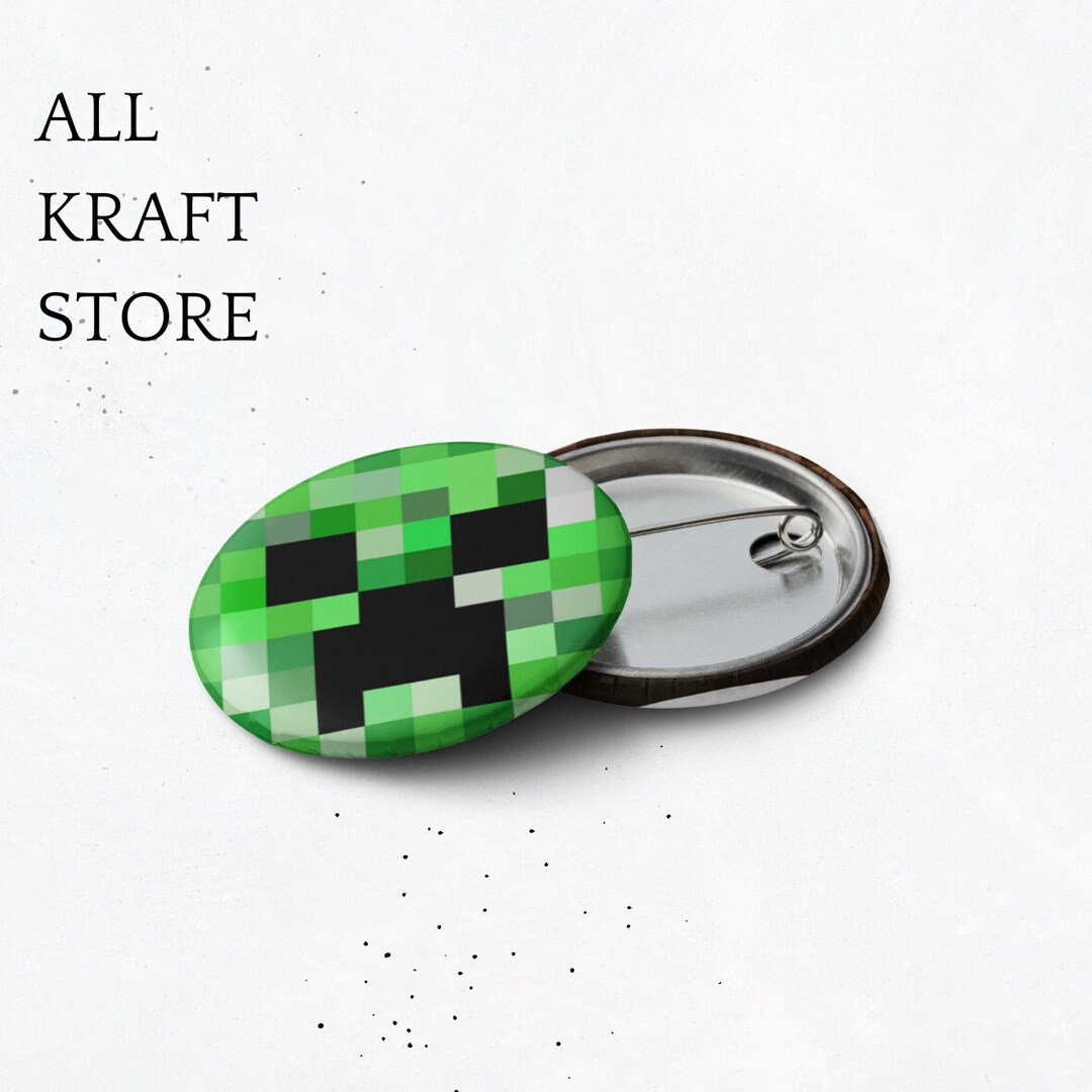 Steve's Pixel Art Badges, Creepers, Videogames - Etsy