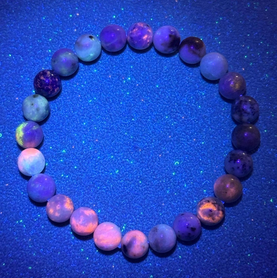 Hackmanite With Pyrite - UV REACTIVE Natural Genuine Crystal - Handmade ...