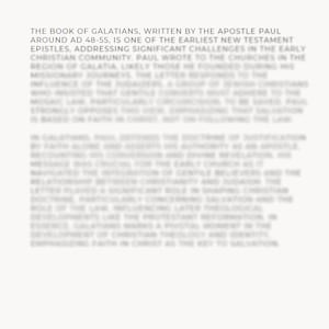 Galatians Bible Study Guide - Chapter by Chapter Questions for You or ...