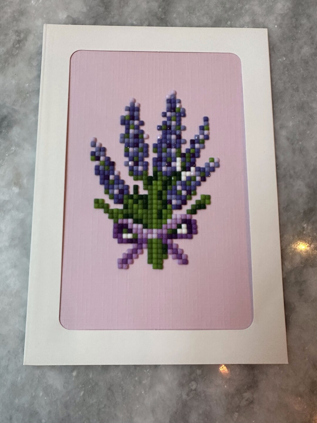 Lavender Flower Card - Etsy