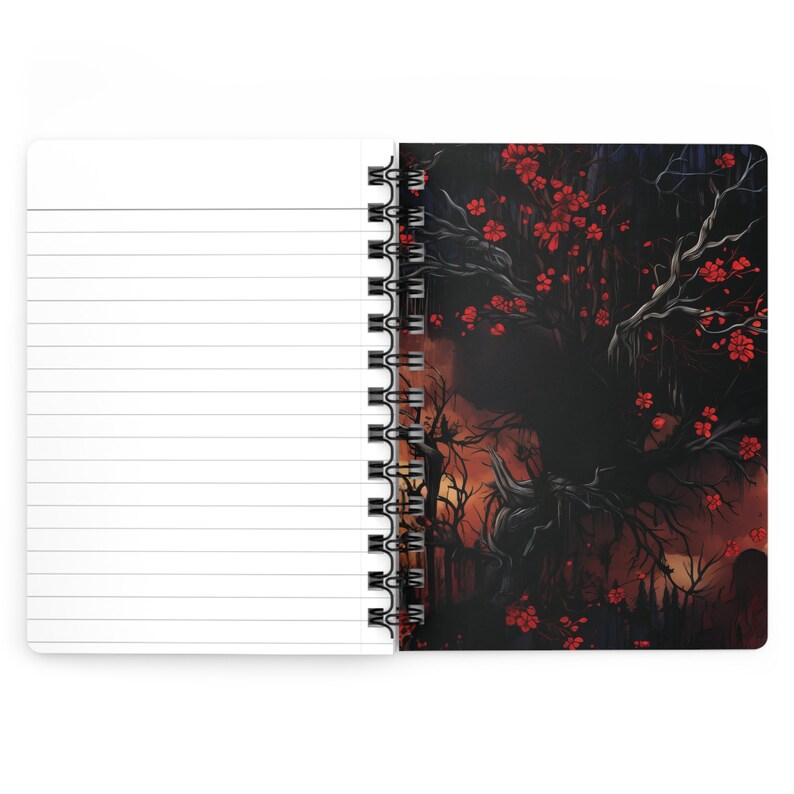 Gothic Raven Spiral Notebook I Dark Aesthetic Crow Notebook I Creepy ...