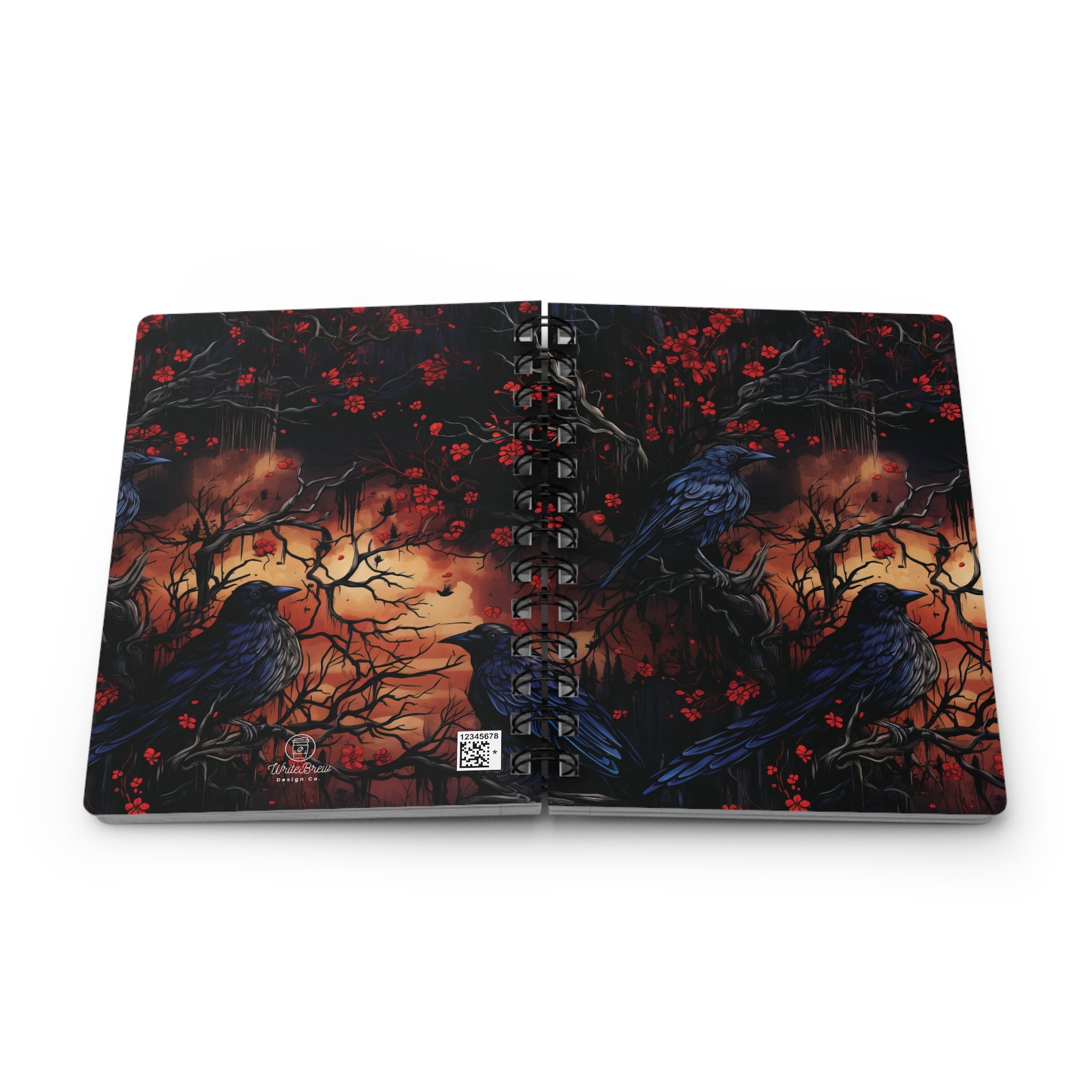 Gothic Raven Spiral Notebook I Dark Aesthetic Crow Notebook I Creepy ...