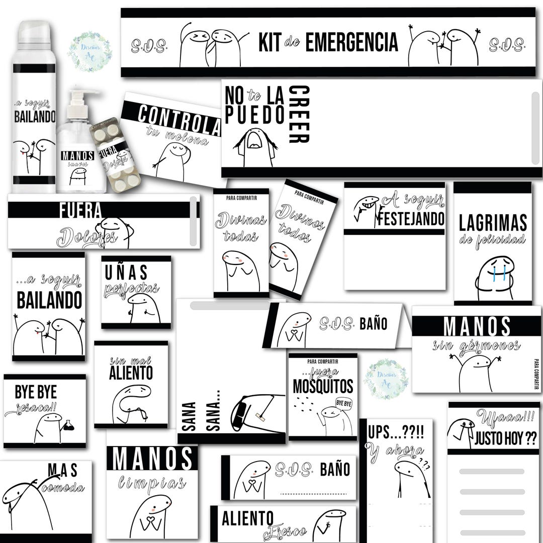 Printable SOS Bathroom Flork Emergency Kit for Parties, Birthdays, and ...