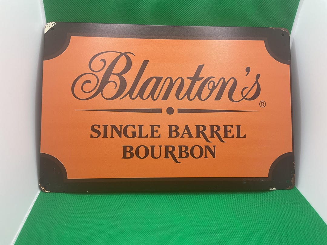 Blanton's Bourbon - Metal/tin Bar Sign - Etsy