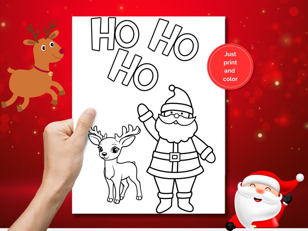 Christmas Hannukah Coloring Pages: Kid's Holiday Activity (digital ...