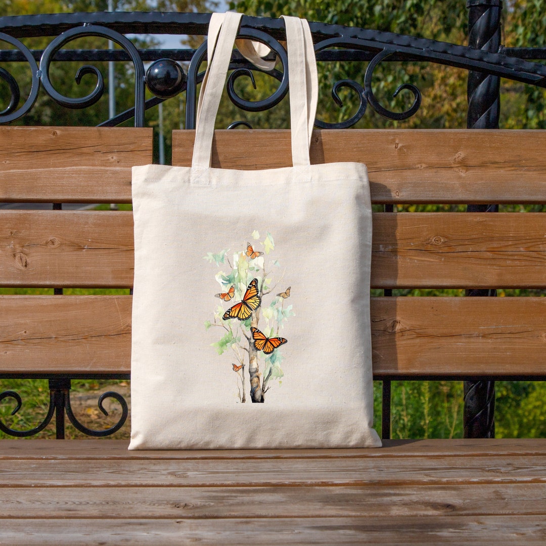 Monarch Butterfly Tote Bag, Butterfly Lover Bag, Monarchs Canvas Bag ...