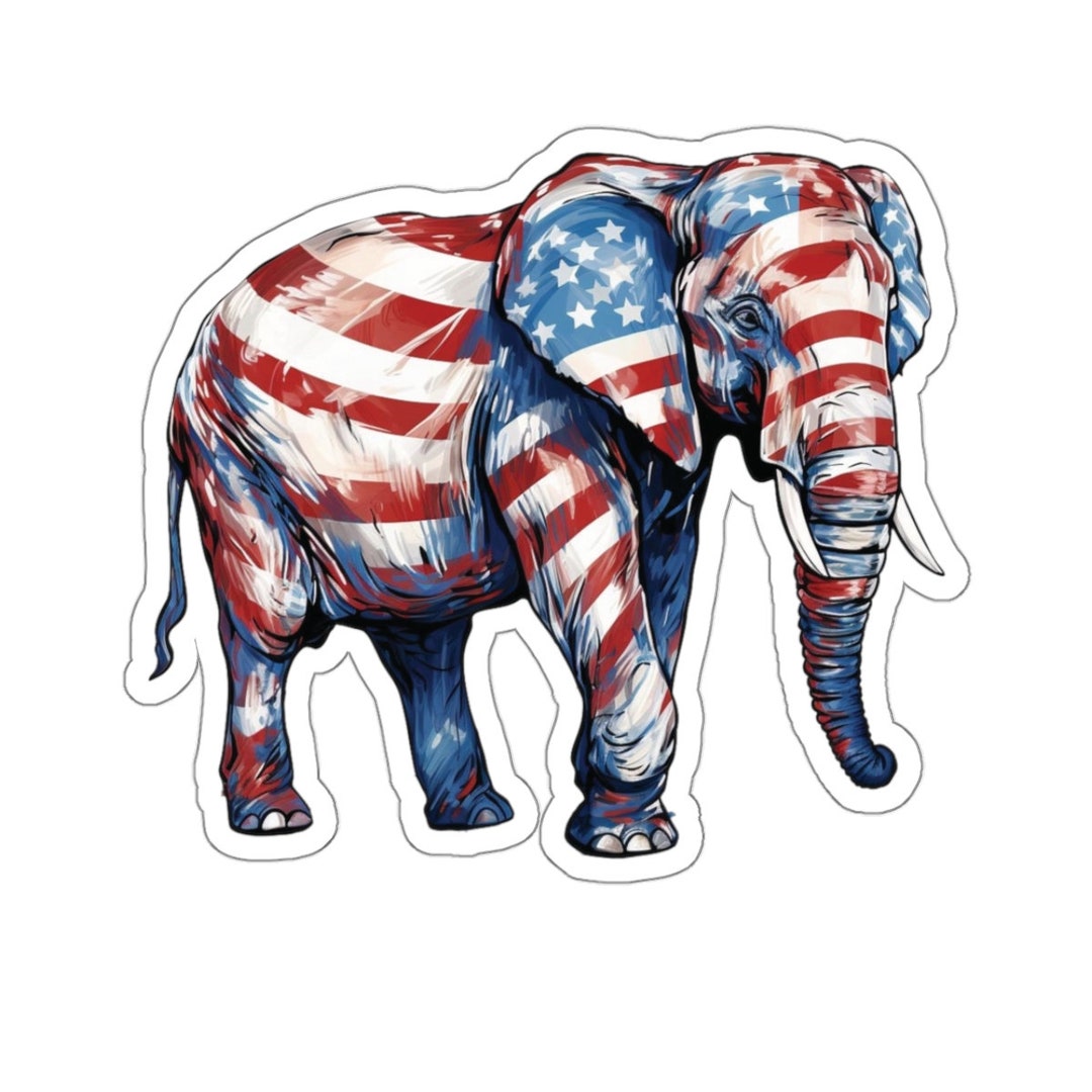 Republican Elephant Symbol Sticker Elephant Republican Decal ...
