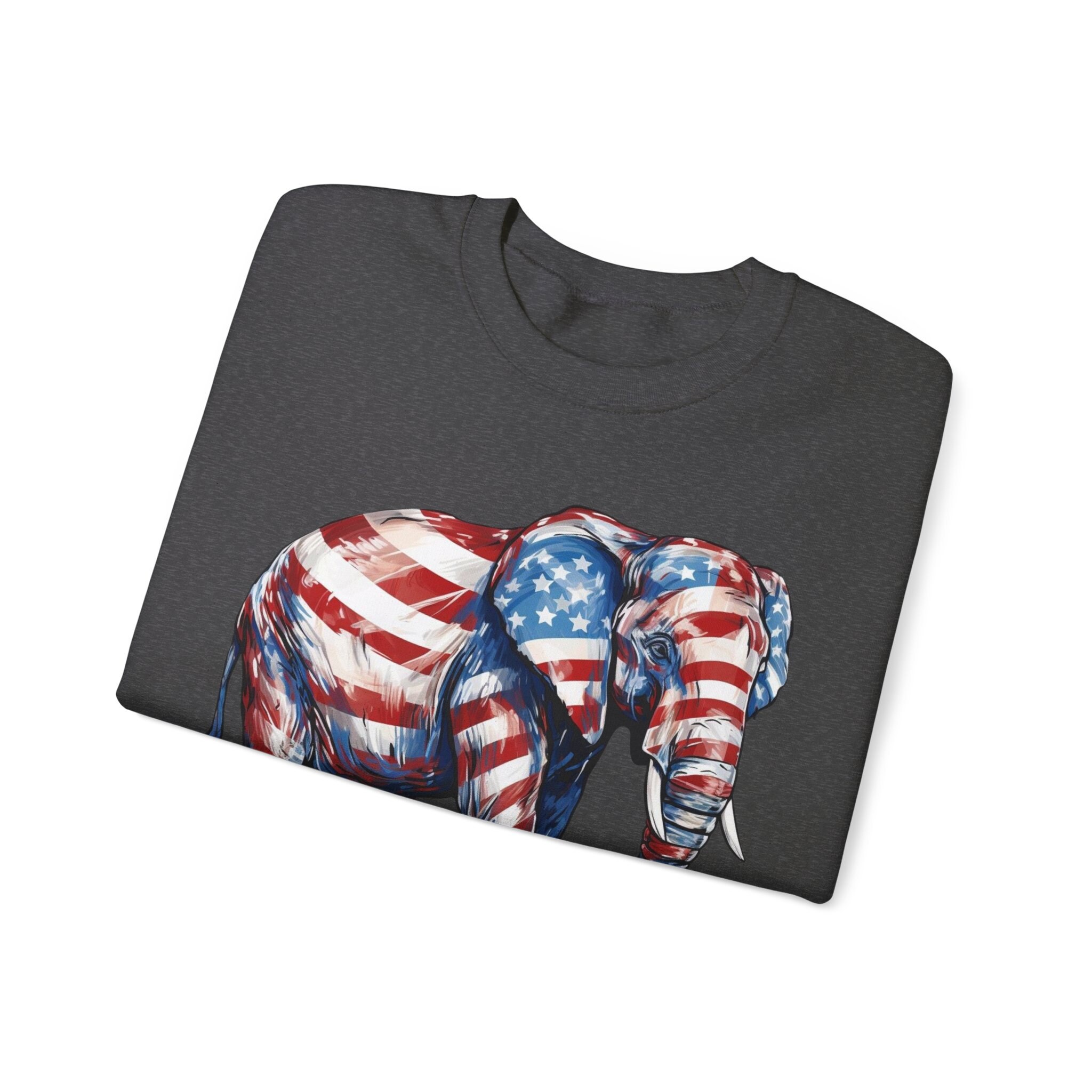 Republican Elephant Sweatshirt US Flag Conservative Symbol Sweater ...