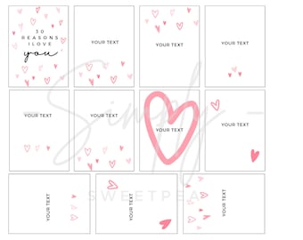 50 Reasons Why I Love You: Prefilled Fully Customizable 4.25 X 5.5 in ...