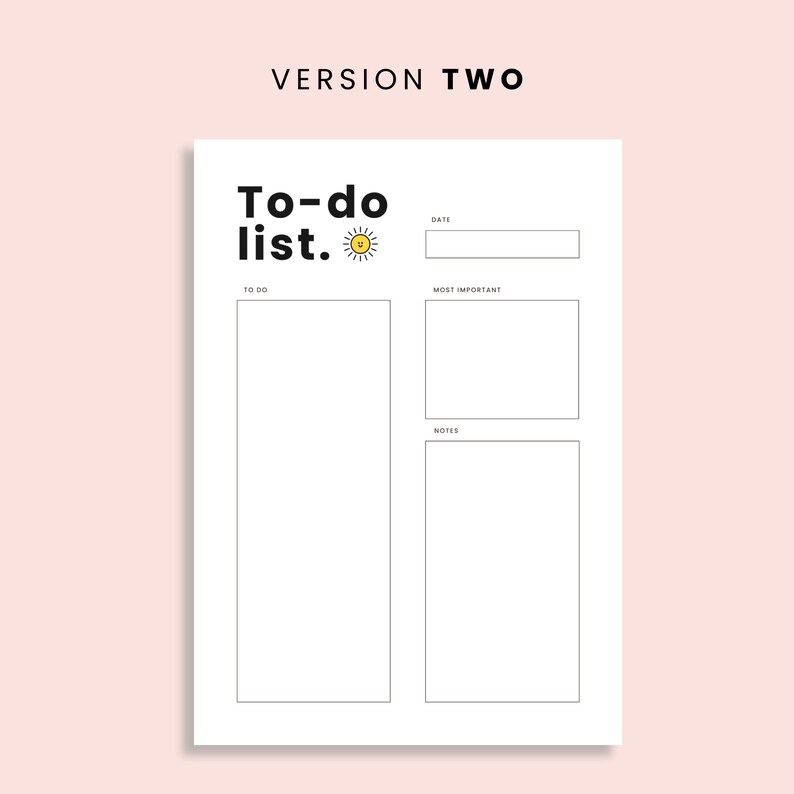 Printable to Do List Productivity Planner to Do List Pages - Etsy