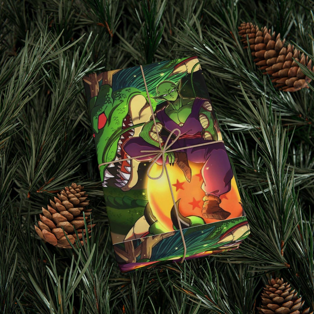 Dragon Ball Z Piccolo & Shenron Wrapping Paper Roll, Gift Wrap Sheets ...