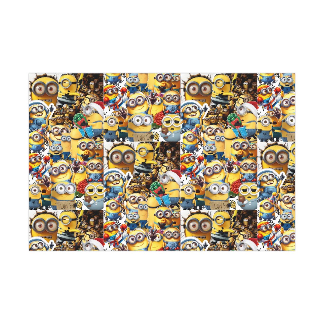 Minions Gift Wrap Papers Funny Despicable Me Character Wrapping Sheets ...