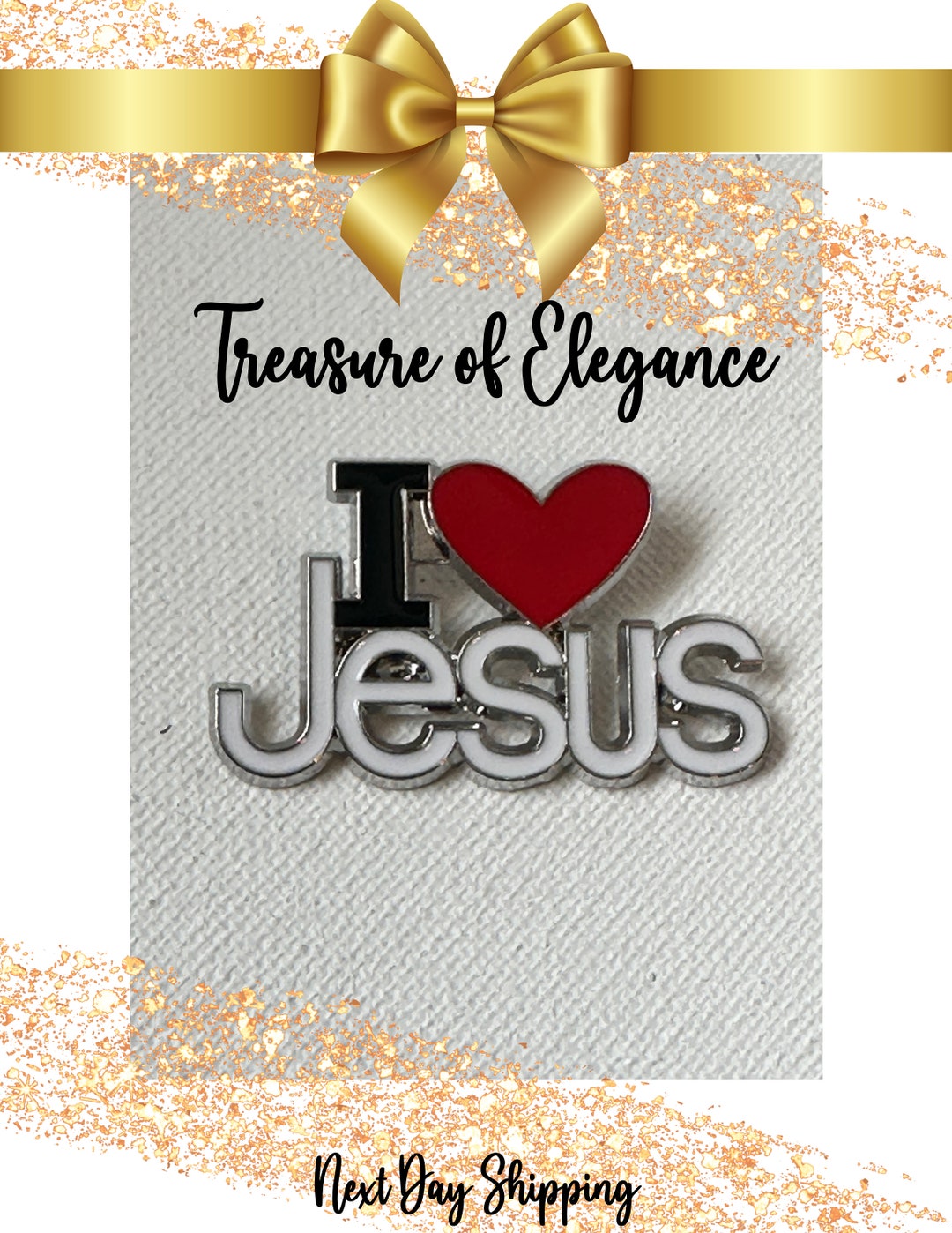 I Love Jesus Brooch - Etsy