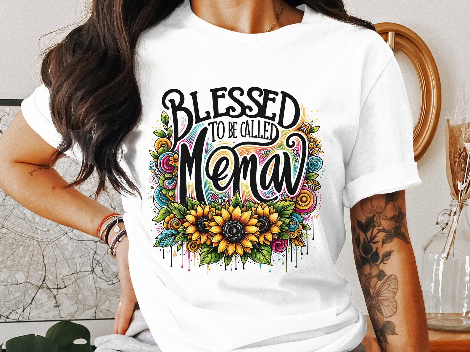 Blessed to Be Called Memaw Sublimation Design, Coffee Wrap 11oz 15oz ...
