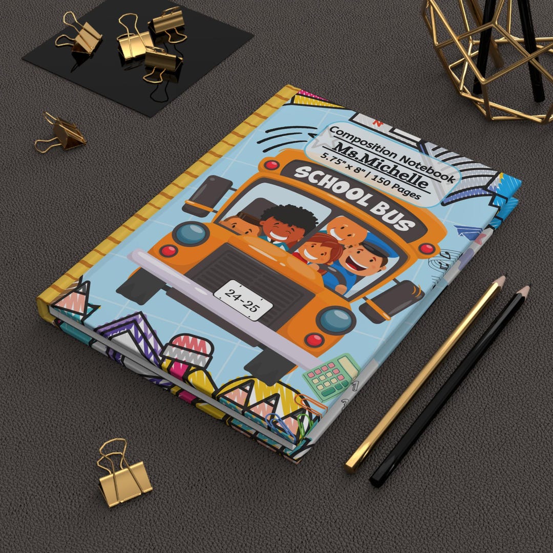 School Bus Driver Custom Journal, Personalized Bus Driver Notebook ...