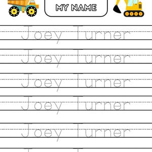 Personalized Name Tracing Printable, Bonus 100+ Letter Tracing and ...