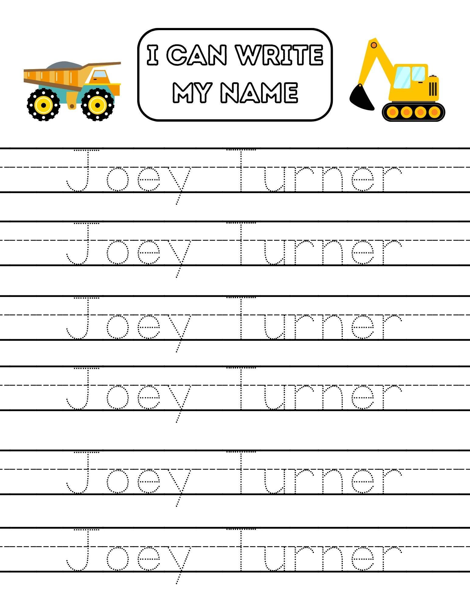 Custom Name Tracing Printable, I Can Write My Name Download ...
