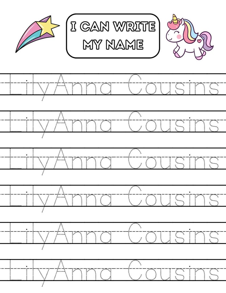 Custom Name Tracing Printable, I Can Write My Name Download ...