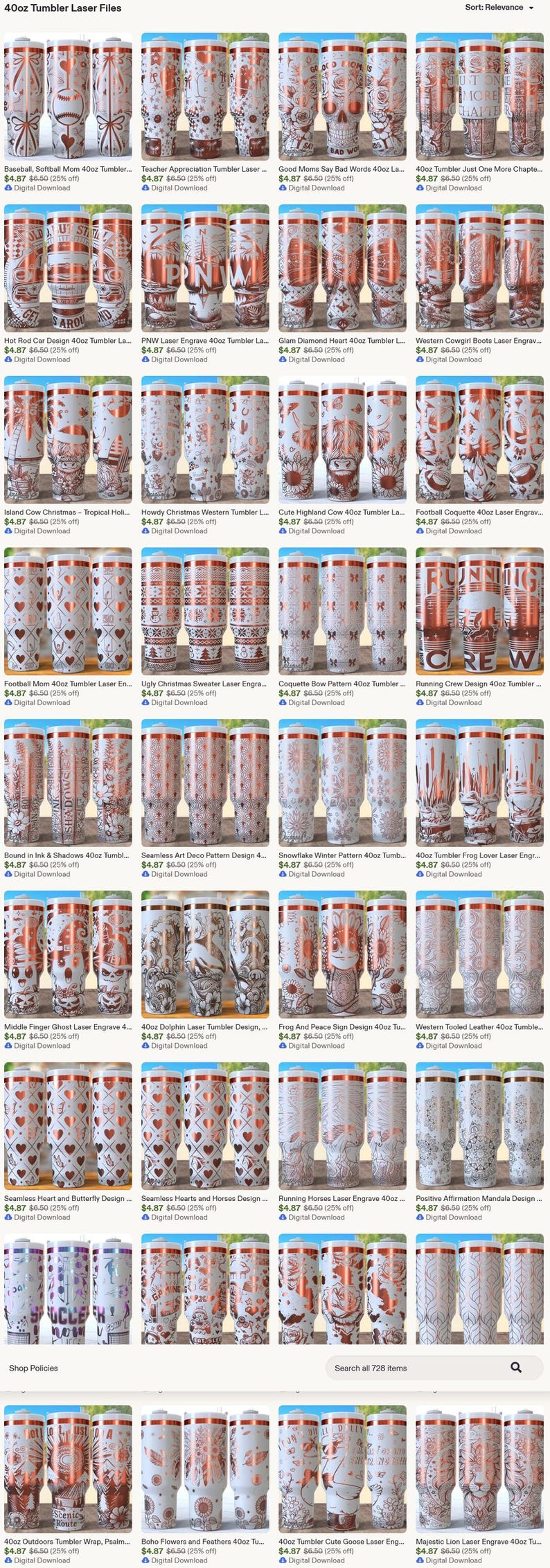 500+ Laser Engraving Files SVG PNG, 40oz Tumbler Wrap Bundle ...