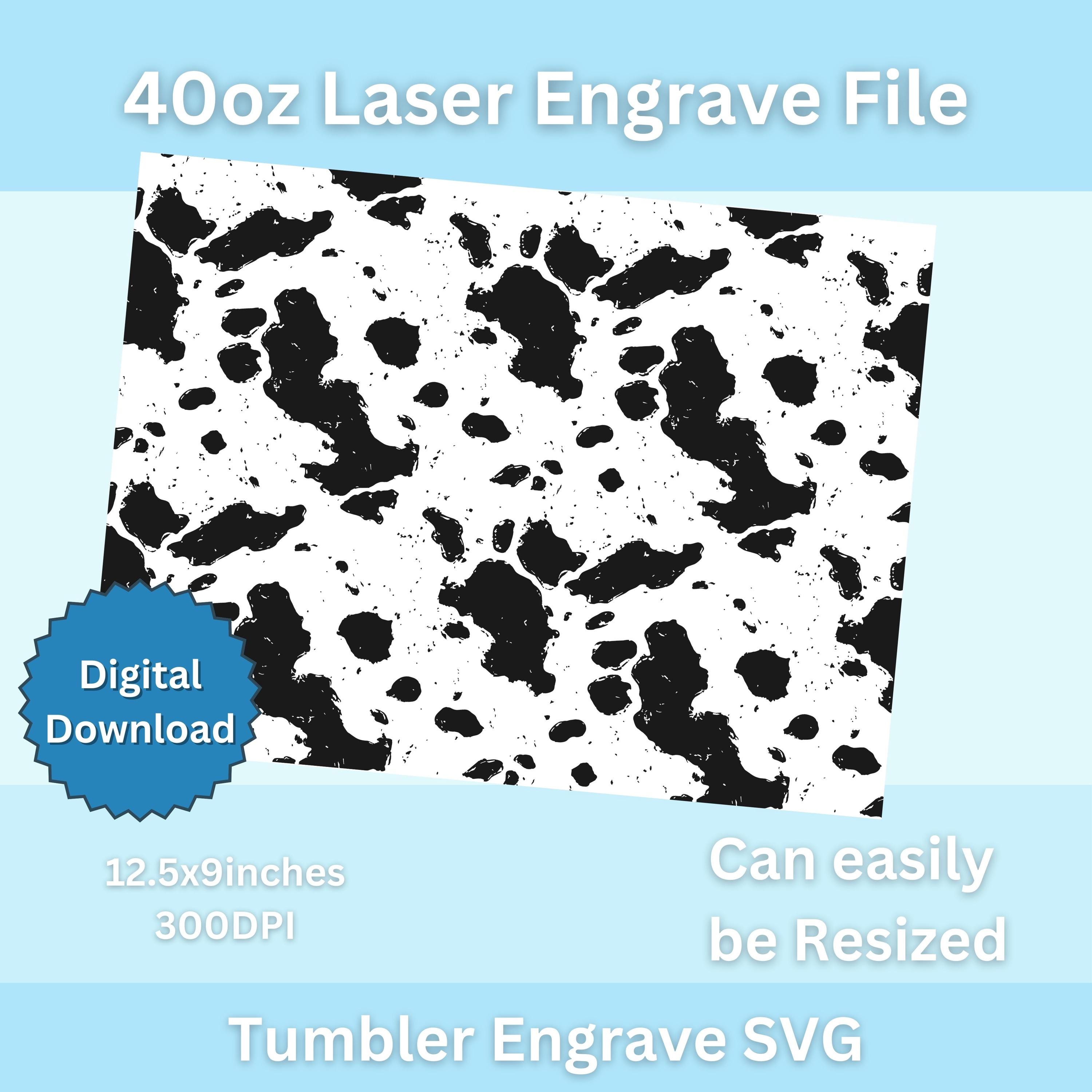 Cowhide Laser Engrave 40oz Tumbler, Laser Engraving SVG, 40 Oz Quencher ...