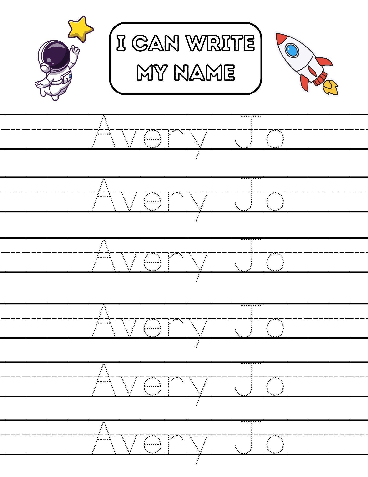 Custom Name Tracing Printable, I Can Write My Name Download ...