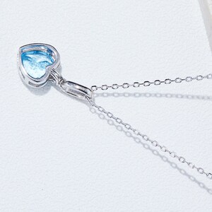 Topaz Heart Pendant Necklace - Etsy