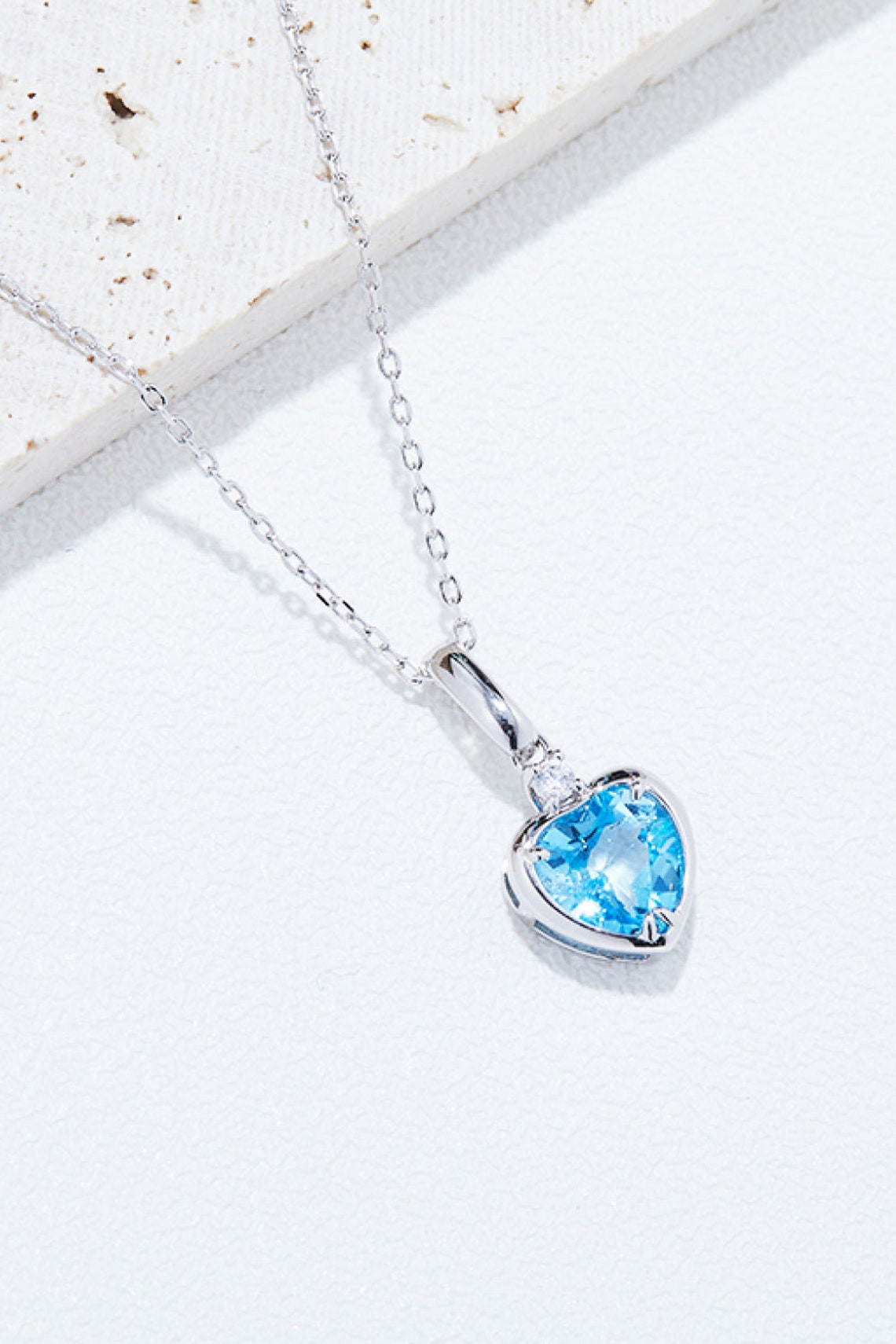 Topaz Heart Pendant Necklace - Etsy