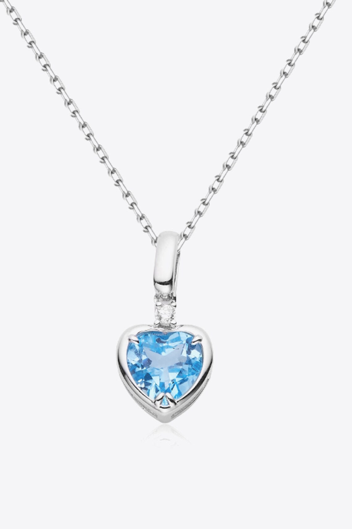 Topaz Heart Pendant Necklace - Etsy