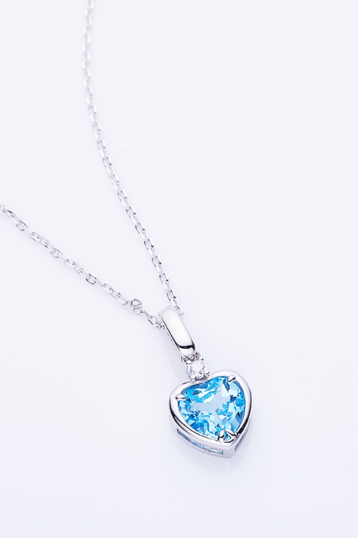 Topaz Heart Pendant Necklace - Etsy