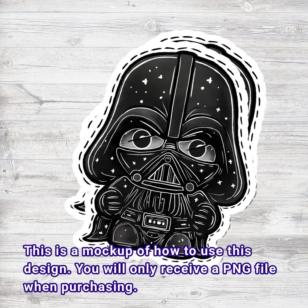 Chibi Darth Vader PNG, Ink Star Wars, Cute Darth Vader Sticker Design ...