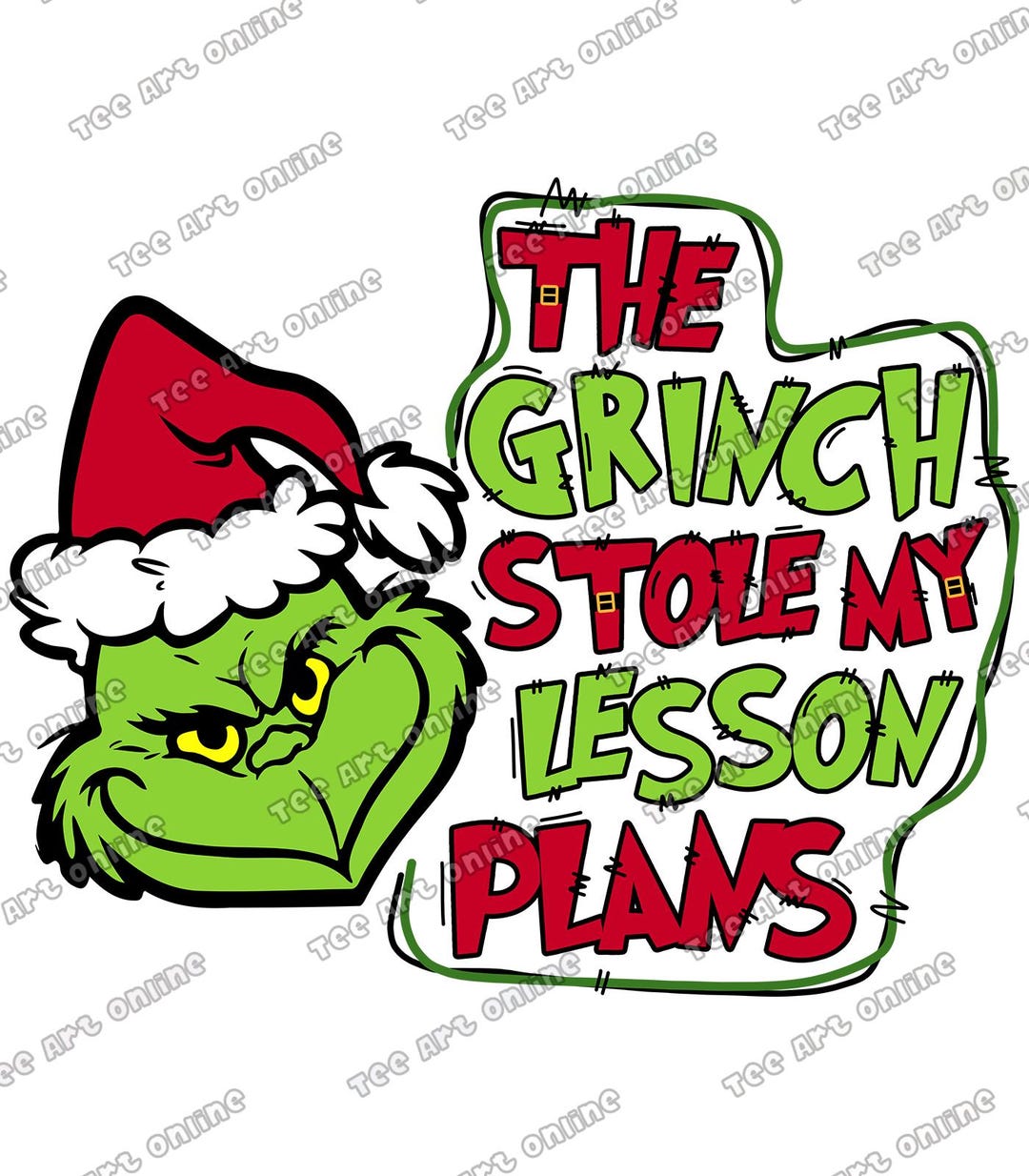 The Grinch Stole My Lesson Plans PNG, Christmas Grinch Personalized ...